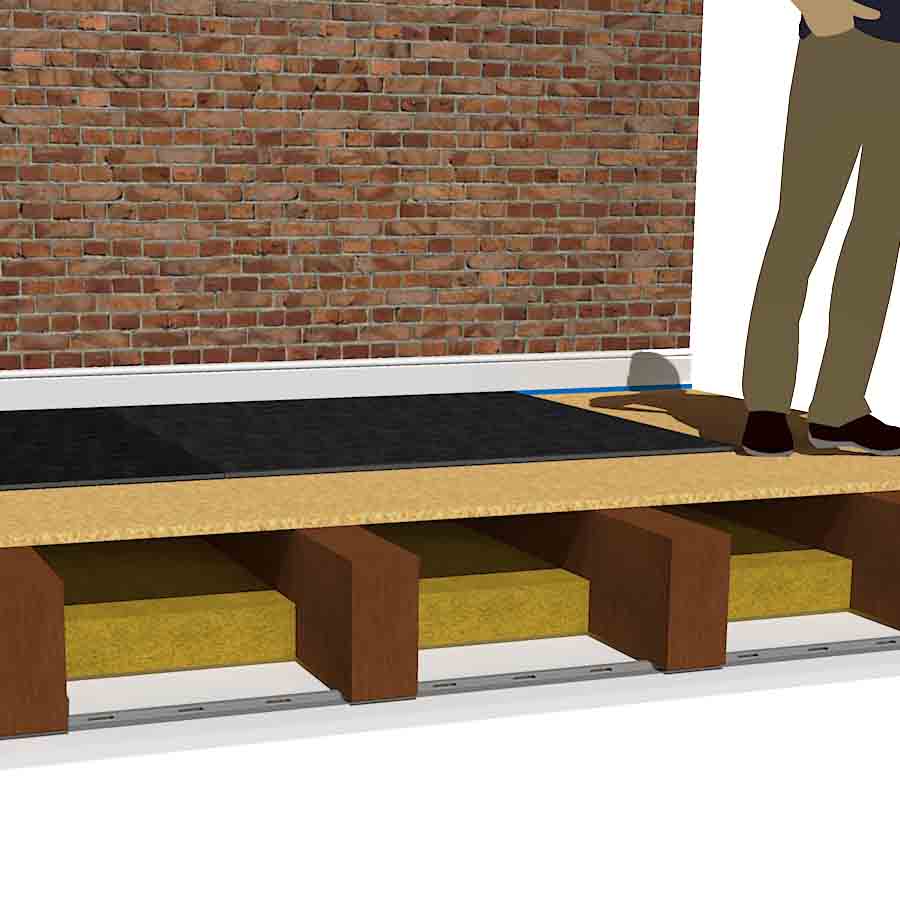 ProSound SoundMat 2 Plus (1.2m x 1.2m x12mm) – Timber – Soundproofing Store